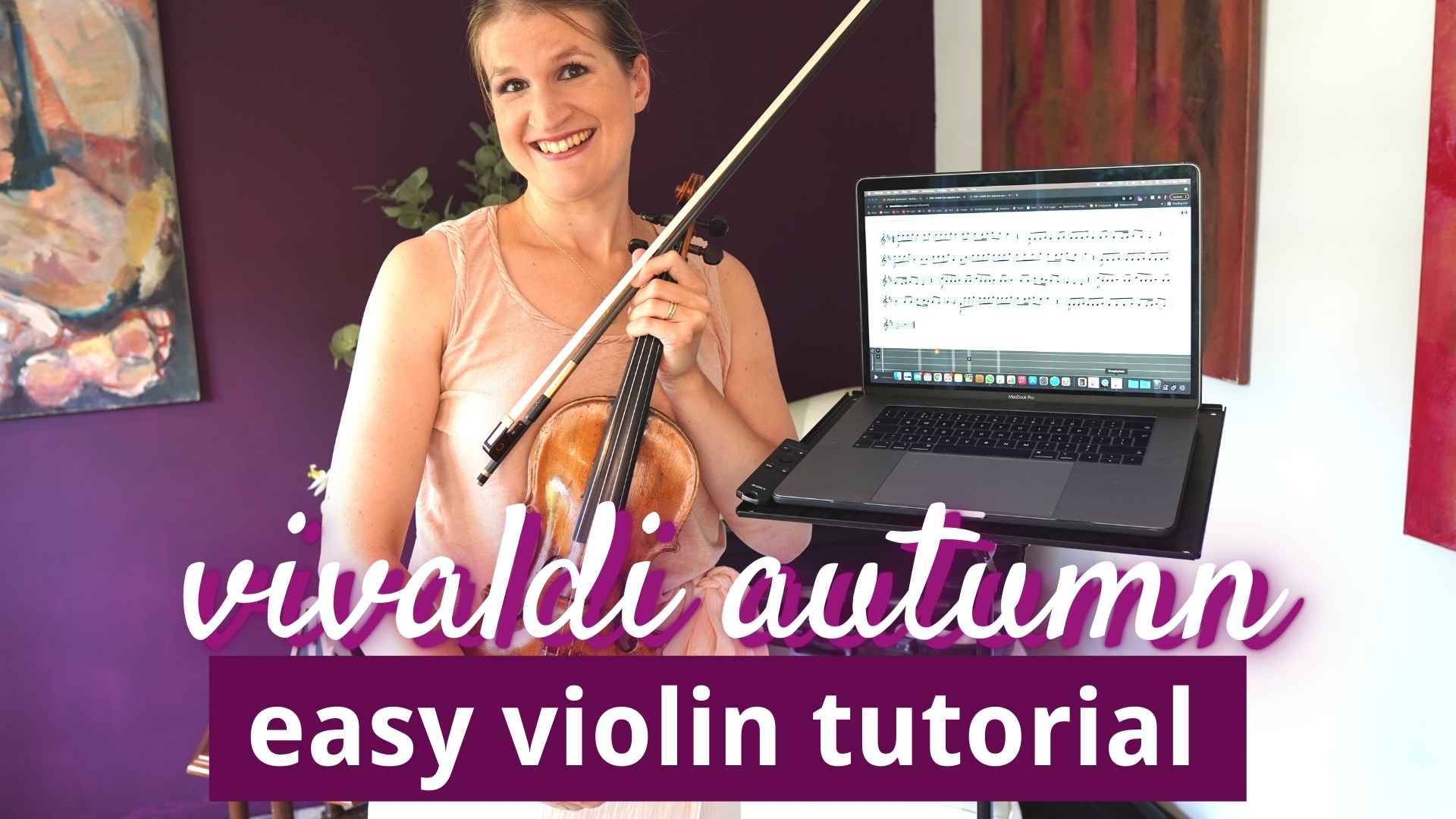 VIVALDI AUTUMN 3rd mov 'the Hunt' EASY Violin Tutorial | Violin Lounge ...